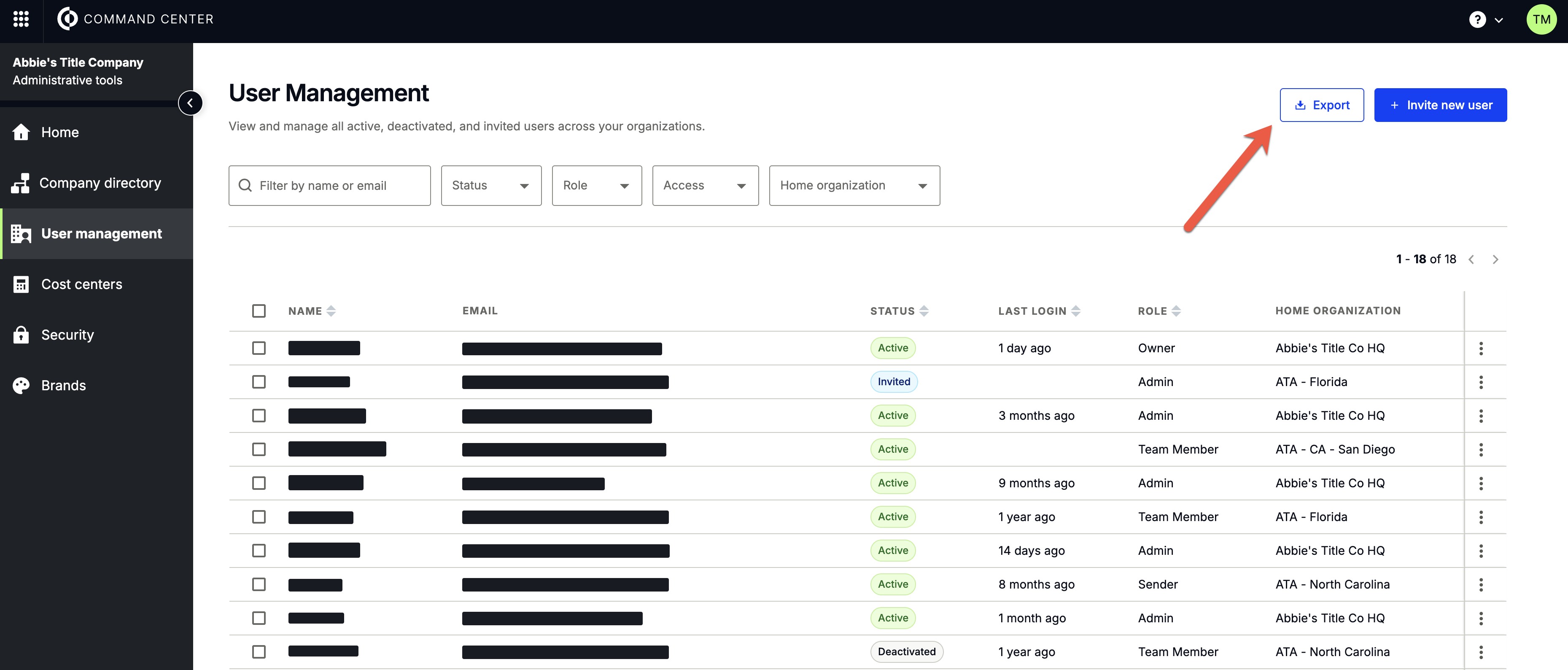 Export User Data from Command Center – Proof Help Center