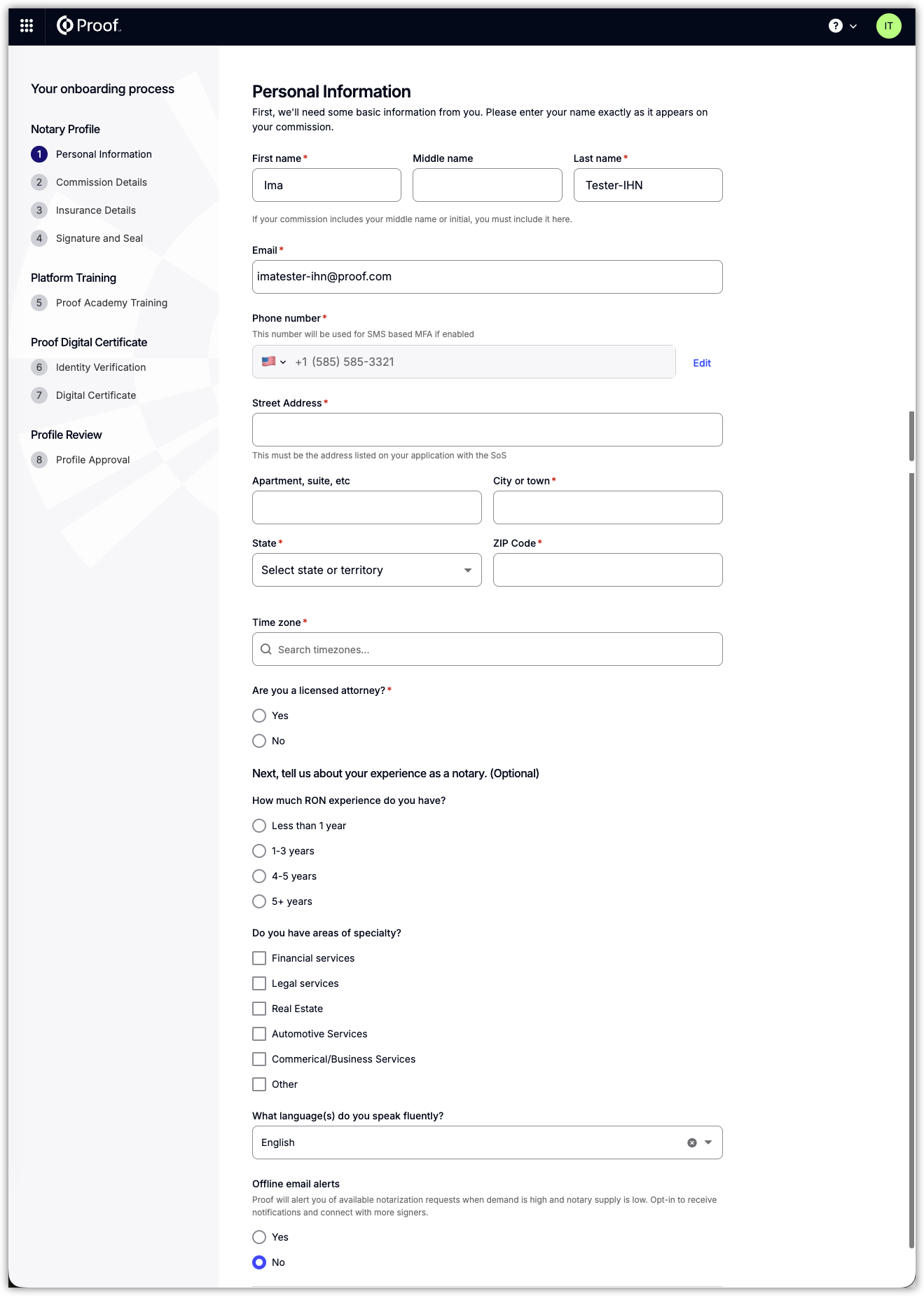 Create an In-House Notary Account – Proof Help Center
