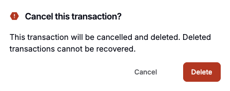 Cancel a Transaction – Proof Help Center